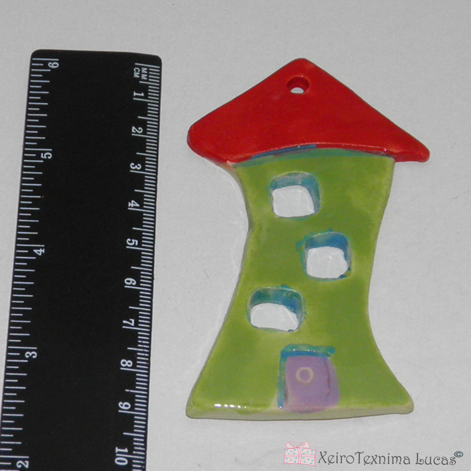 Χειροποίητο κεραμικό σπιτάκι 9.5cm - XeiroTexnima Lucas