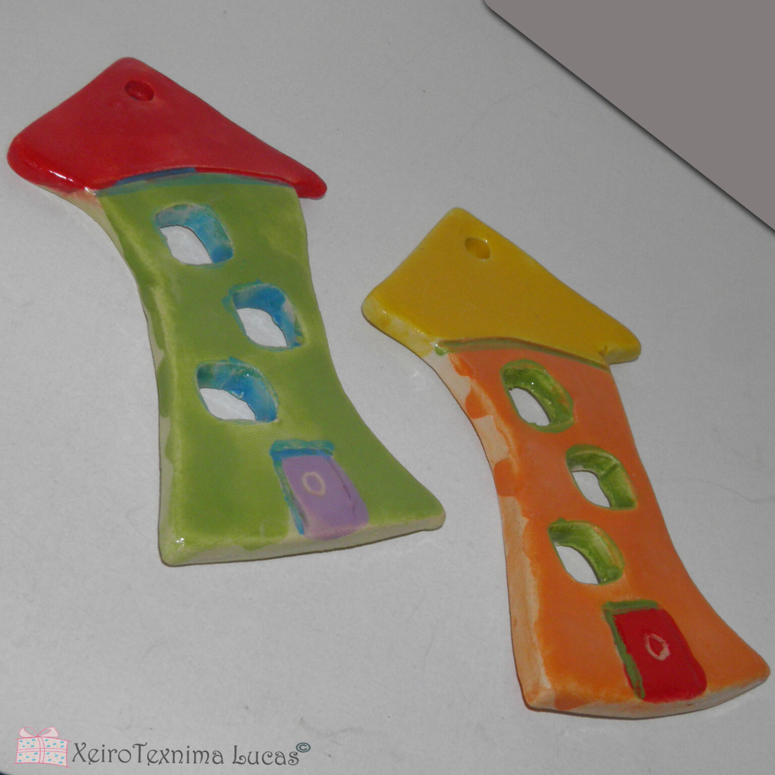 Χειροποίητο κεραμικό σπιτάκι 9.5cm - XeiroTexnima Lucas