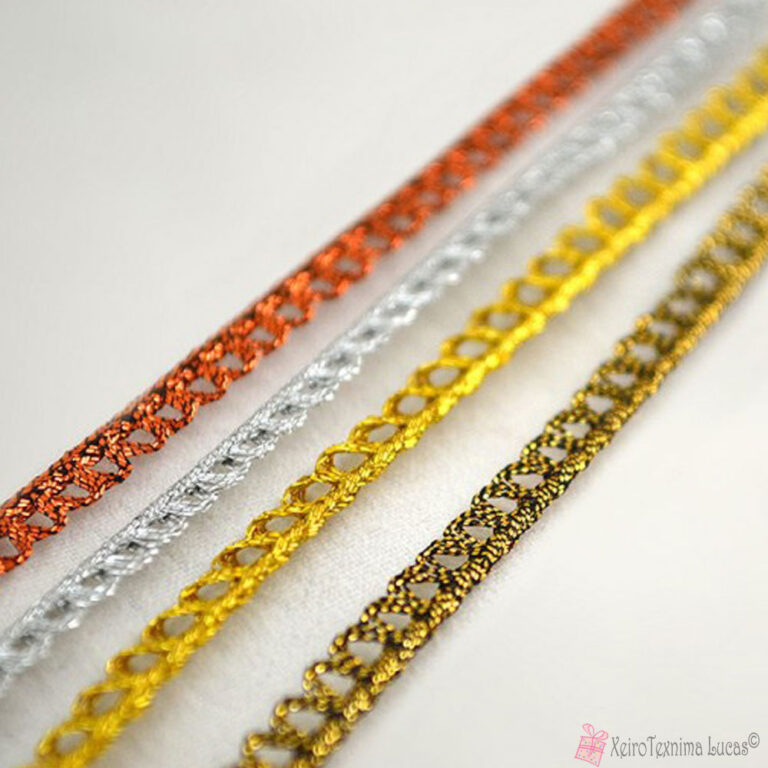 Μεταλλική δαντέλα κορδέλα 3mm*9meters - XeiroTexnima Lucas